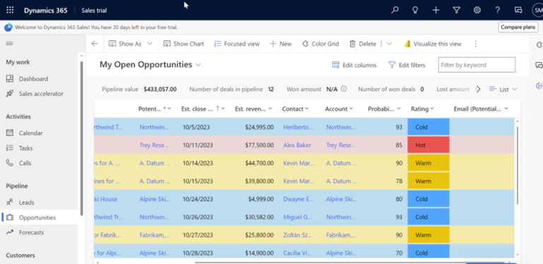 Transforming Microsoft Dynamics 365 Grid Records with Color Grid ...
